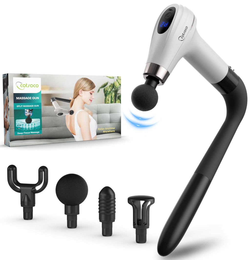 cotsoco Massage Gun with Upgraded Extension Handle, Percussion Deep Ti
