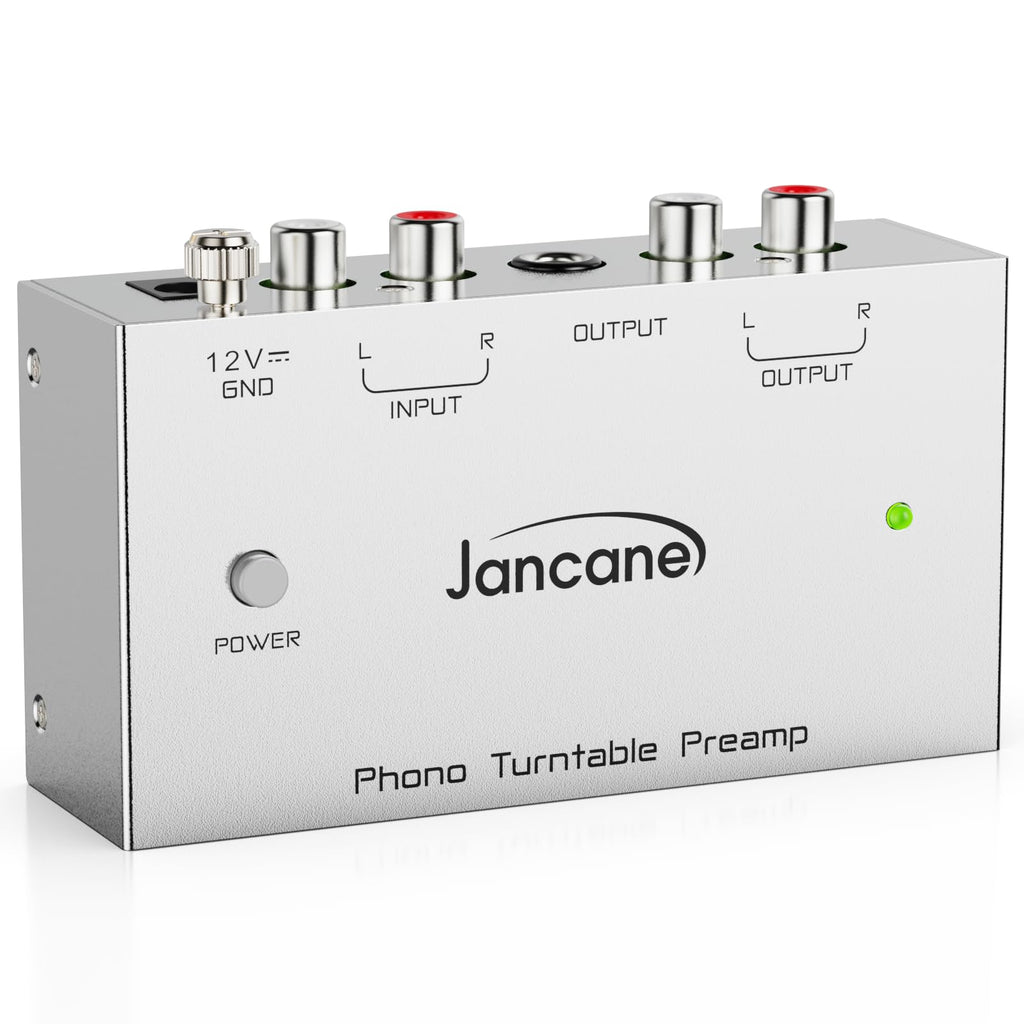Phono Preamp for Record Player,with Power Switch&12 Volt DC Adapter