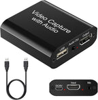 Capture Card, Audio Video Capture Card with Mic and HDMI Loop-Out, 108