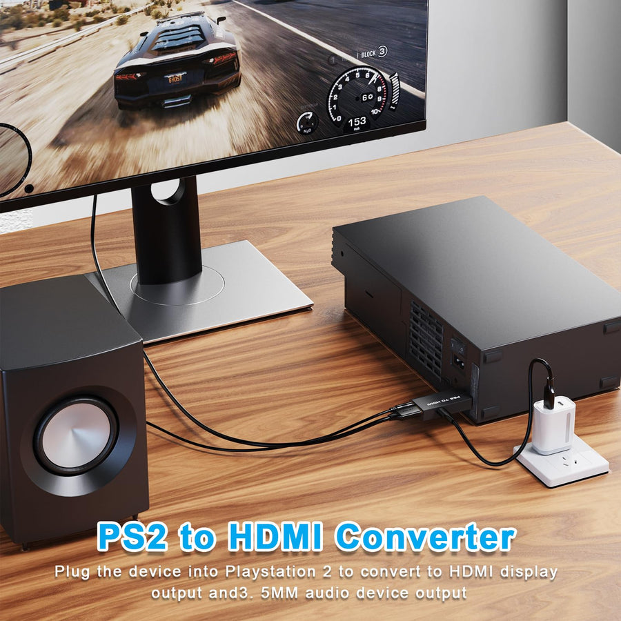 DigitPro PS2 to HDMI Converter Adapter, HDMI Cable for PlayStation 2 ...