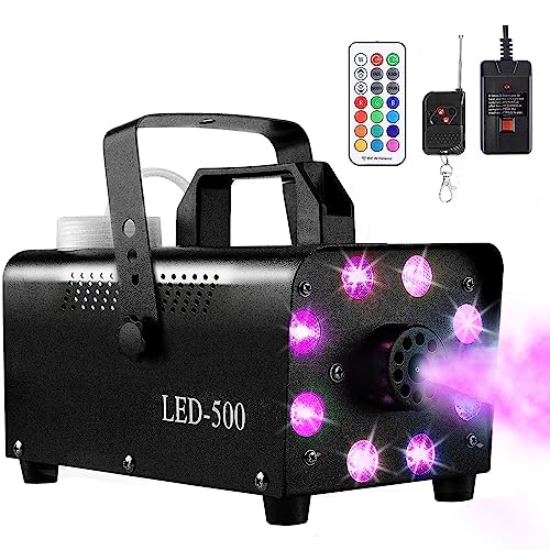Smoke Machine, Fog Machine for 3 Stage LED Lights ,13 Colors & Strobe