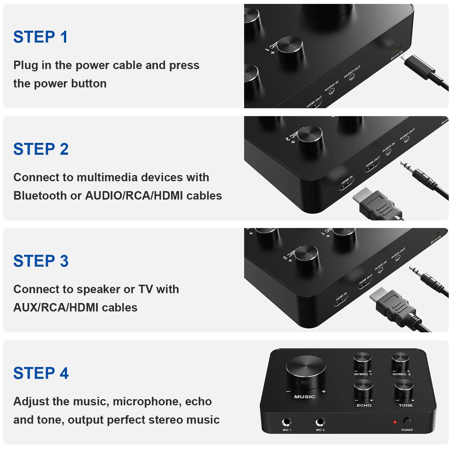 Digitnow Wireless Microphones – Karaoke Microphone Mixer System